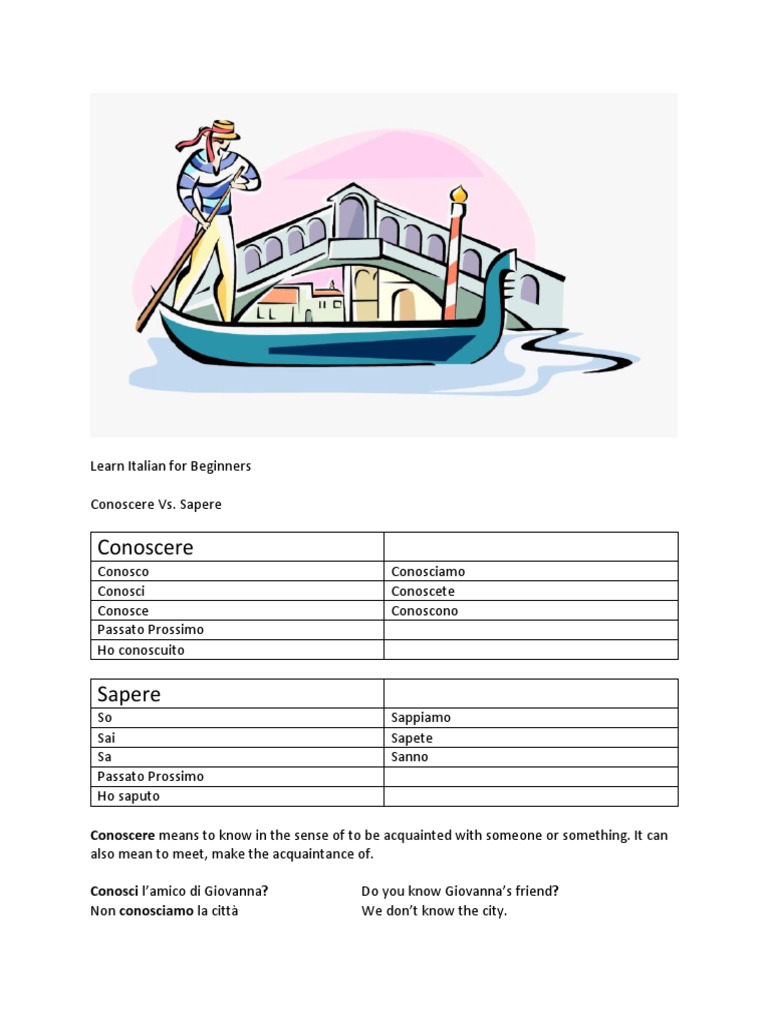 Conoscere Vs Sapere | PDF