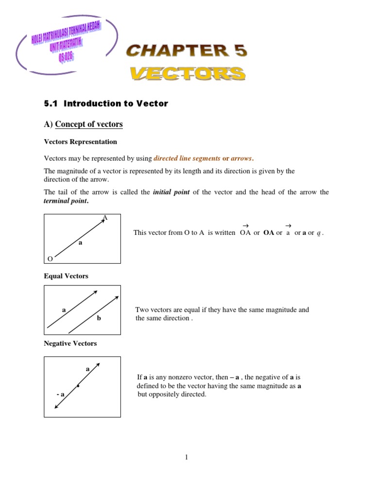 Chapter5 Vectors | PDF | Euclidean Vector | Plane (Geometry)