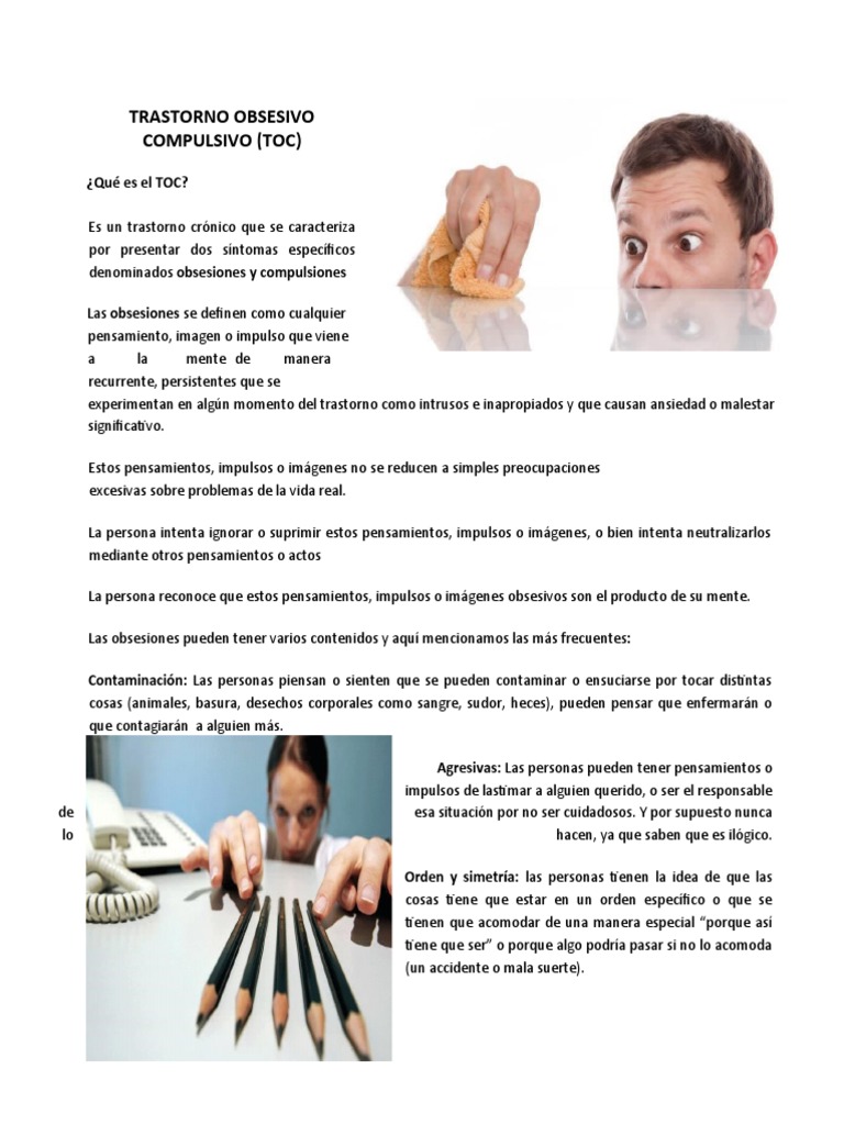 Trastorno Obsesivo Compulsivo (Toc) : ¿Qué Es El TOC? | PDF | Desorden ...