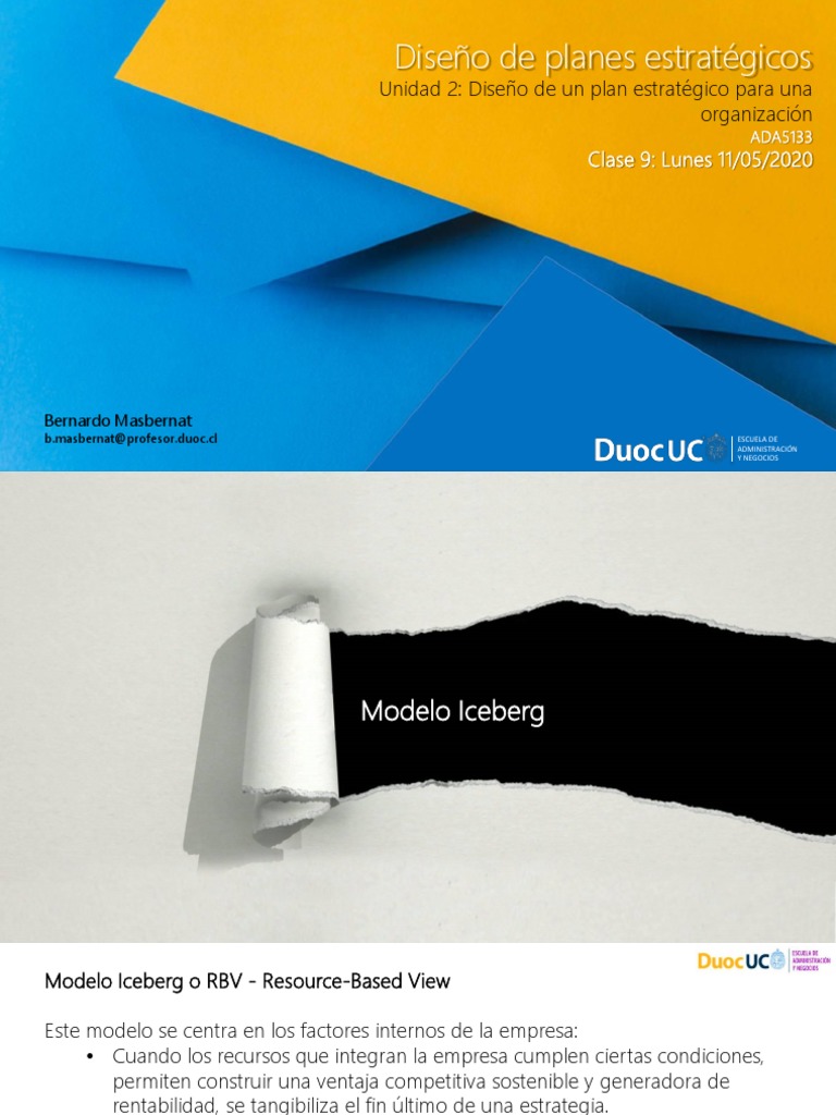 Modelo Iceberg: Ventajas Competitivas y Recursos | PDF | Ventaja ...
