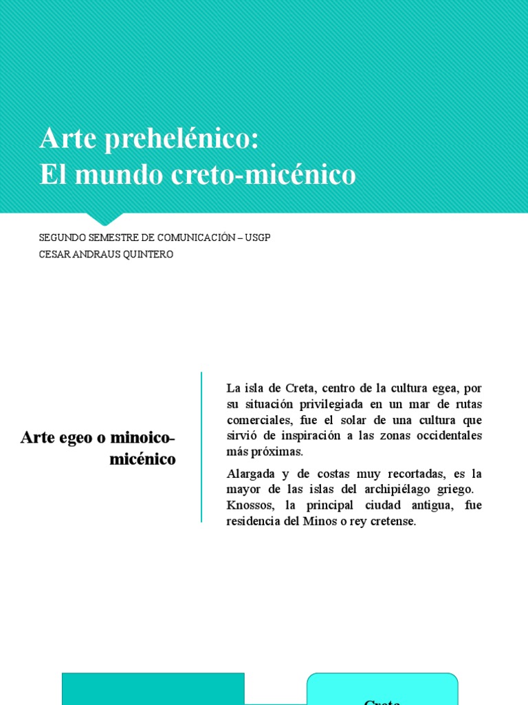 Arte Prehelénico | PDF | Grecia micénica | Creta