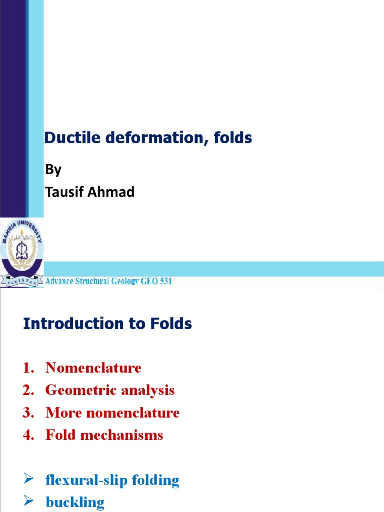 Ductile Deformation, Folds | PDF | Structural Geology | Geology