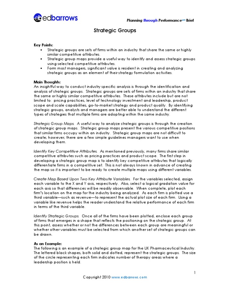 Strategic Groups | PDF | Strategic Management | Business