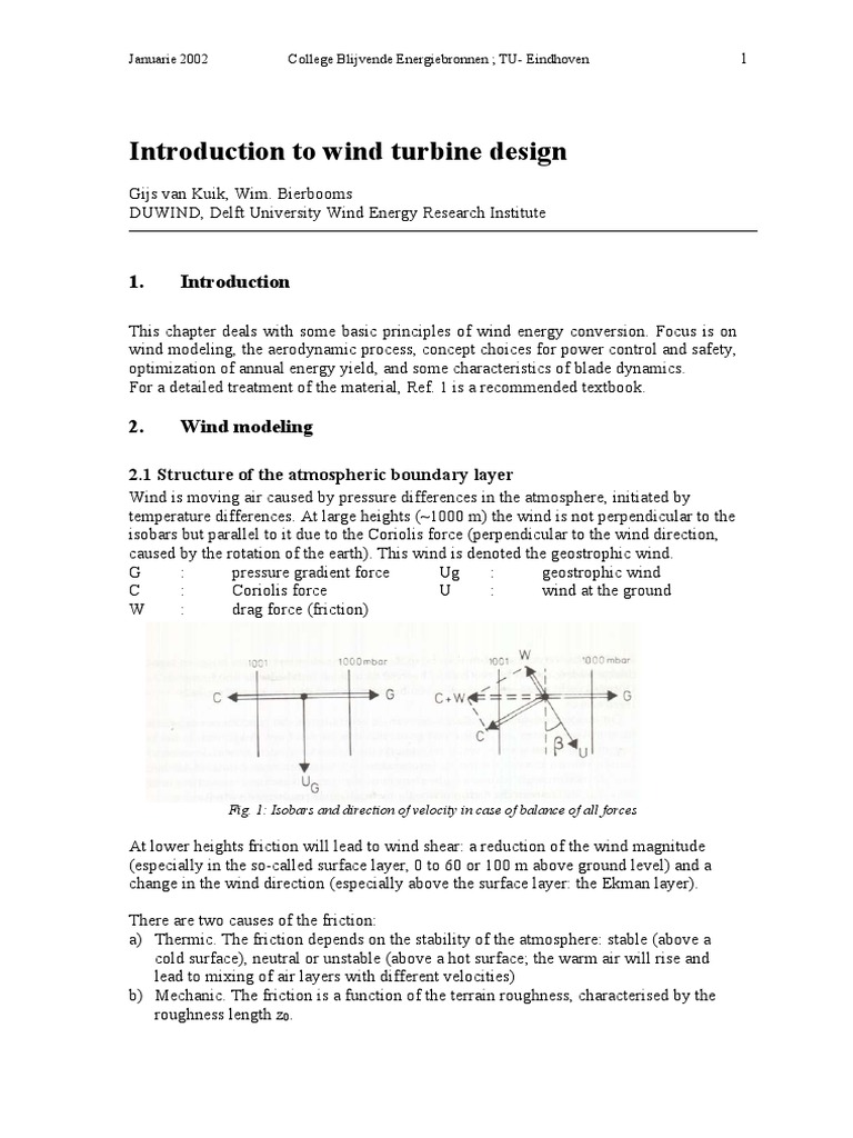 Introduction To Wind Energy Design PDF | PDF | Airfoil | Wound