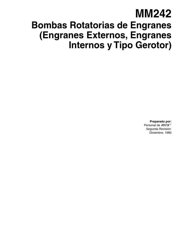 Bombas Rotatorias de Engranes | PDF | Bomba | Engranaje
