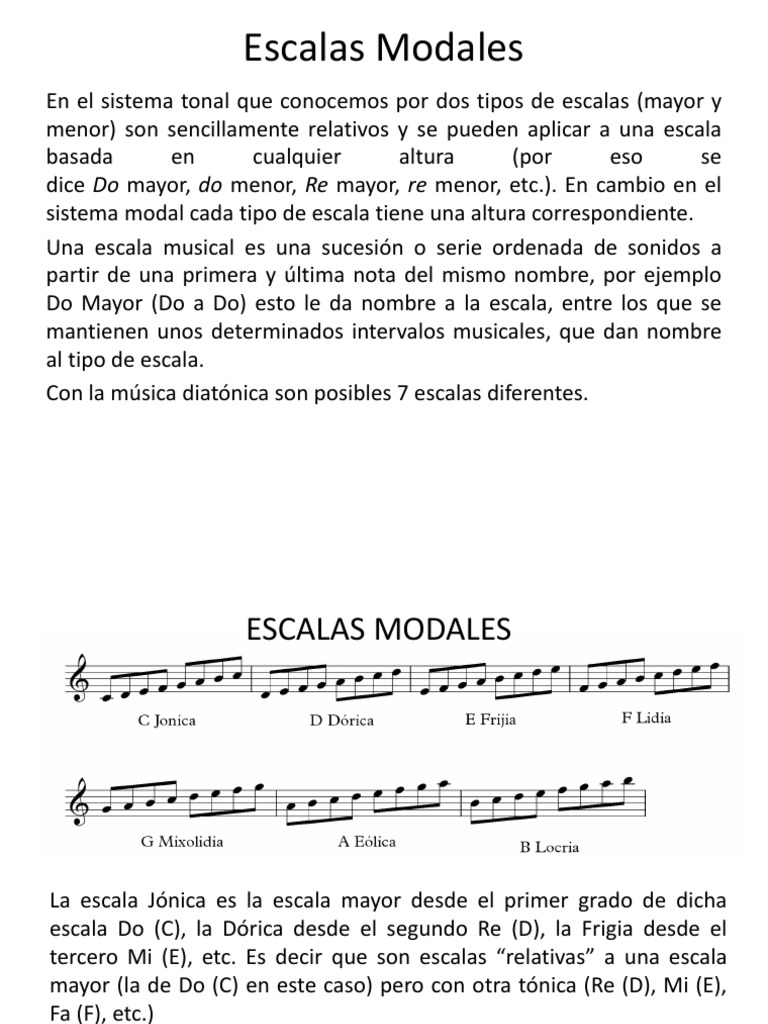 Escalas Modales PDF | PDF