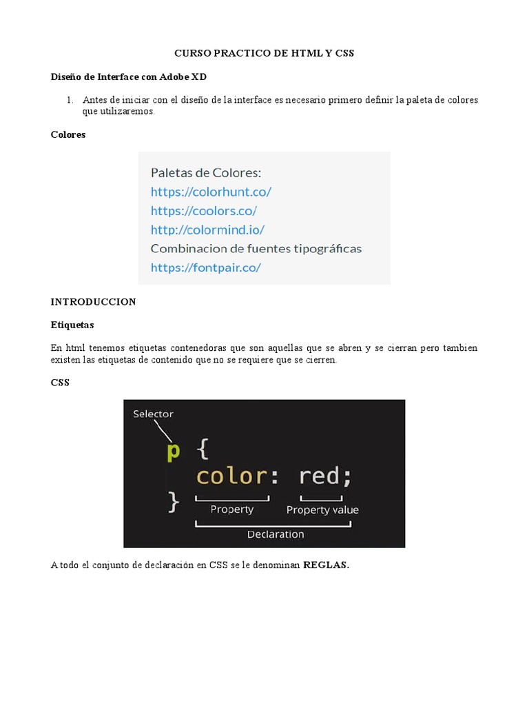 Curso Práctico de HTML y CSS Básico | PDF | Informática