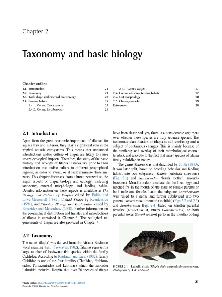Taxonomy and Basic Biology: Chapter Outline | Download Free PDF ...