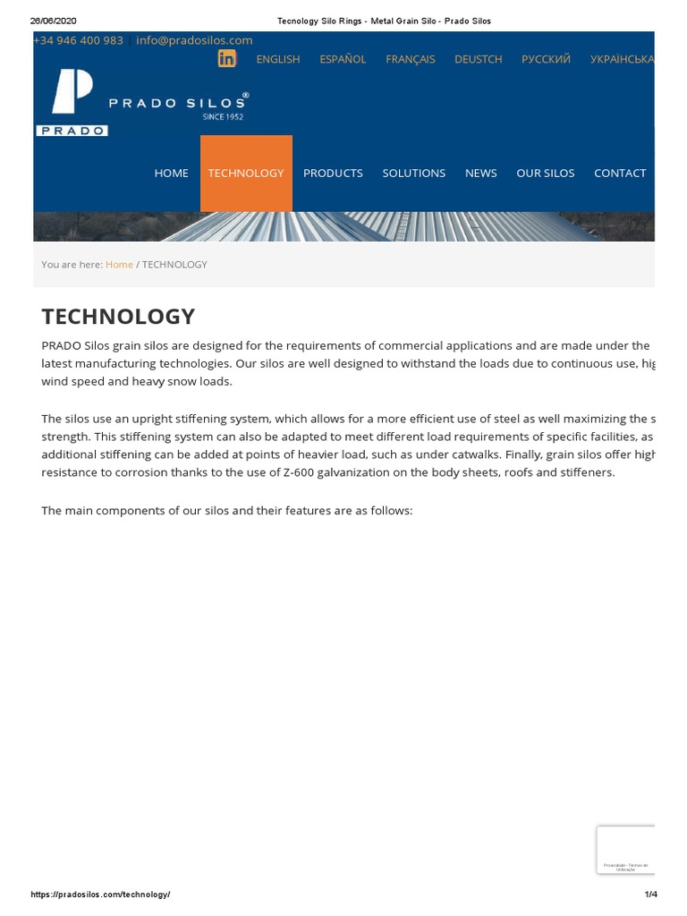 Tecnology Silo Rings - Metal Grain Silo - Prado Silos | PDF ...