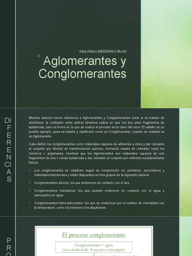 Aglomerantes y Conglomerantes | PDF | Cemento | Mortero (Albañilería)