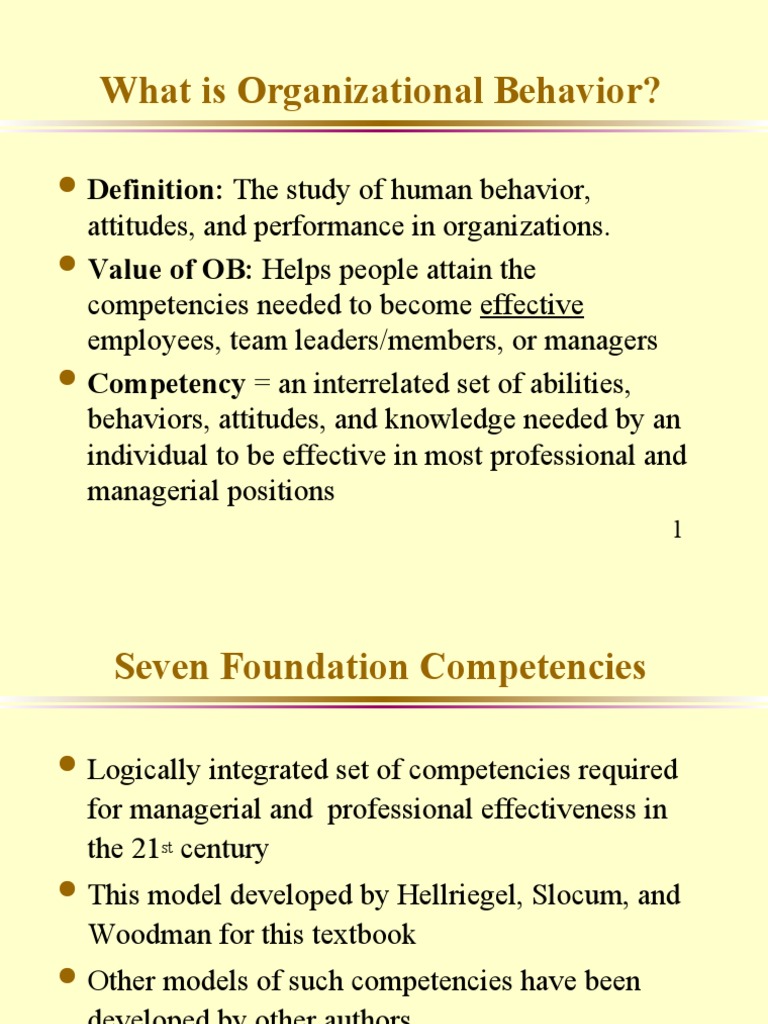 What Is Organizational Behavior?: Definition: The Study of Human ...