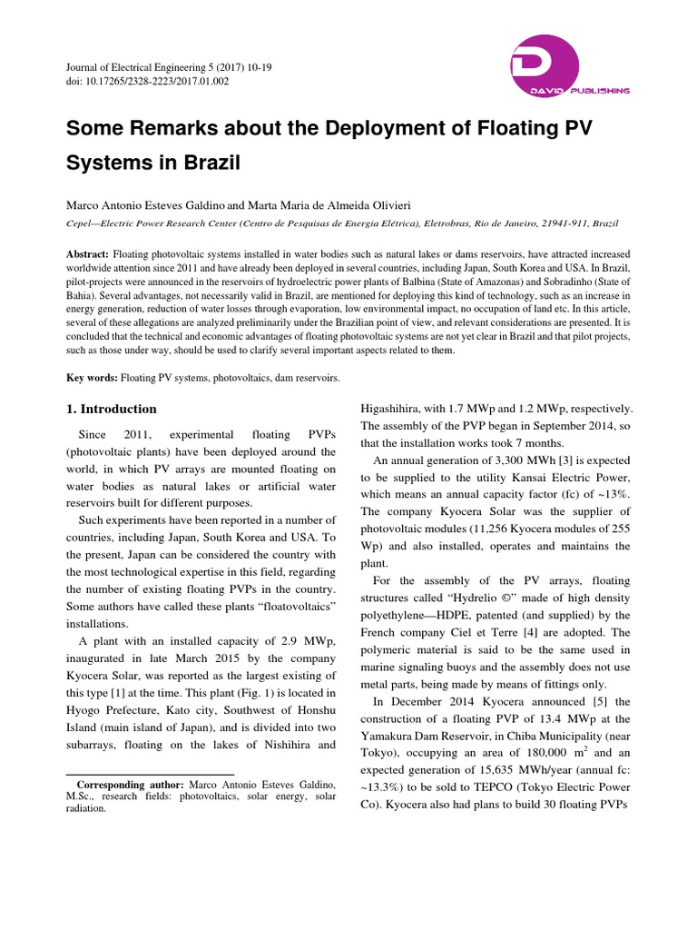 Artigo-Some Remarks About The Deployment of Floating FV Systems in ...