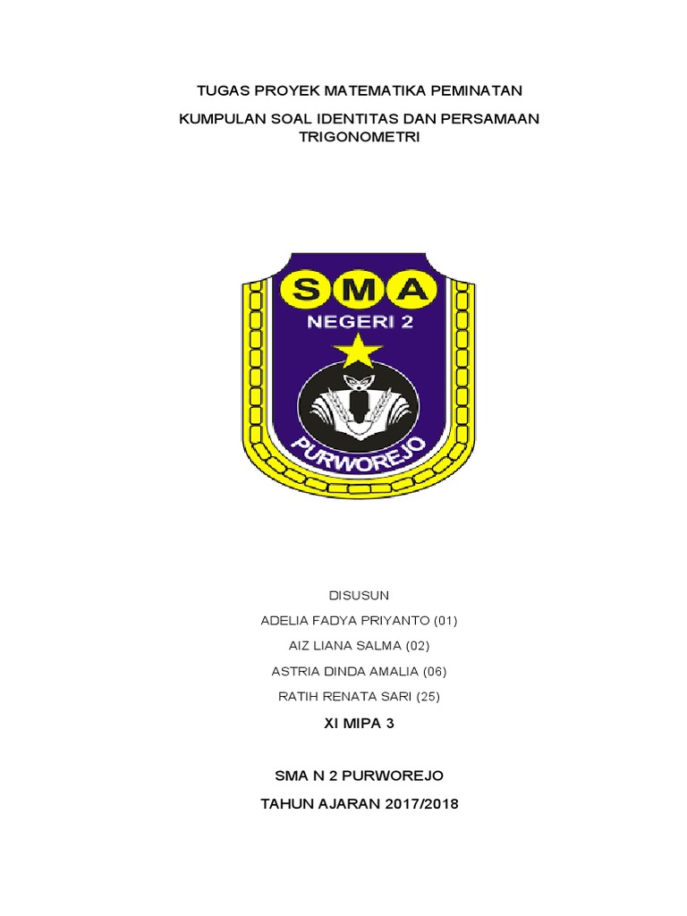 Kumpulan Soal Identitas Dan Persamaan TR | PDF