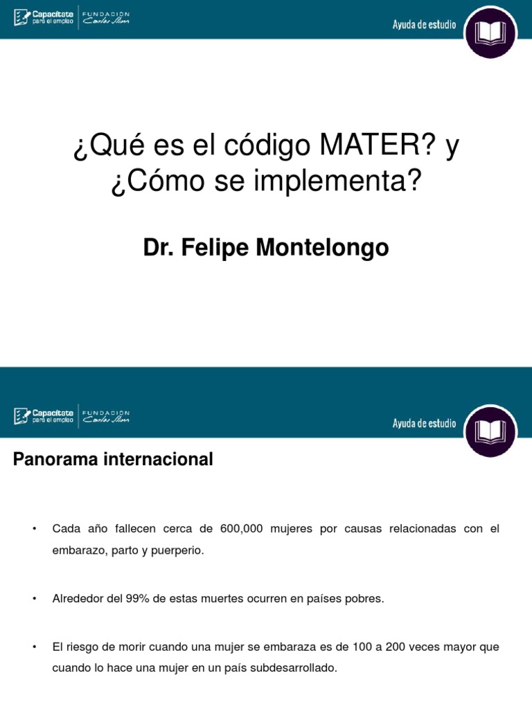 Código Mater | PDF | Muerte materna | Especialidades Medicas