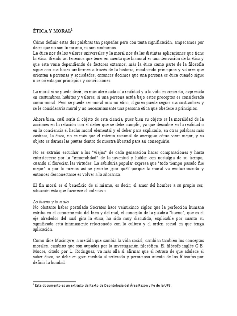 Ética y moral en | PDF | Moralidad | Comportamiento