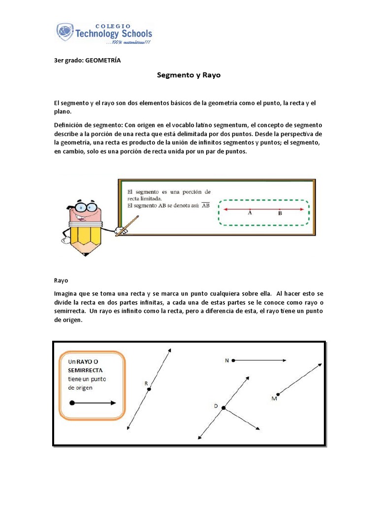 Definición y Ejemplos de Rayo en Geometría | PDF | Métodos y materiales ...