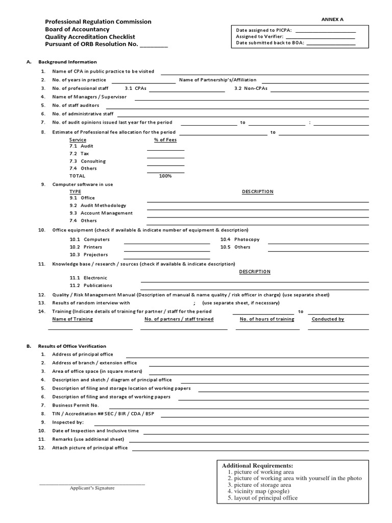 Professional Regulation Commission Board of Accountancy Quality ...