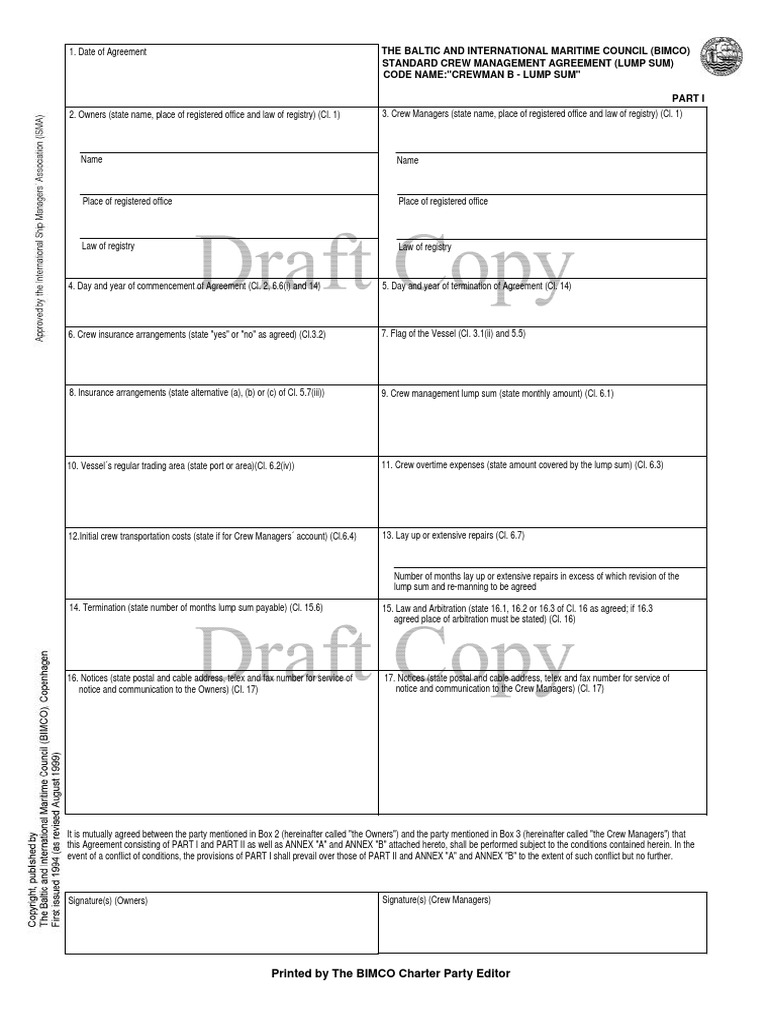 Crew Management Agreement Summary | PDF | Indemnity | Arbitral Tribunal