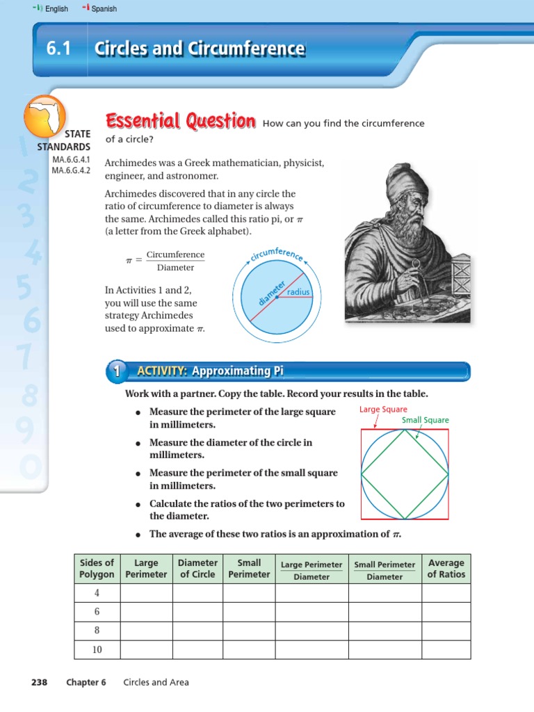 5b Circumference | PDF | Pi | Circle