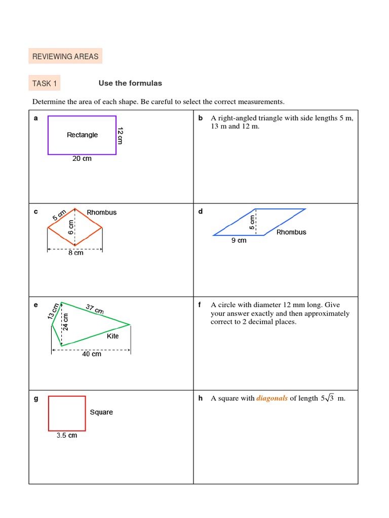 5c Reviewing-Areas | PDF | Area | Rectangle