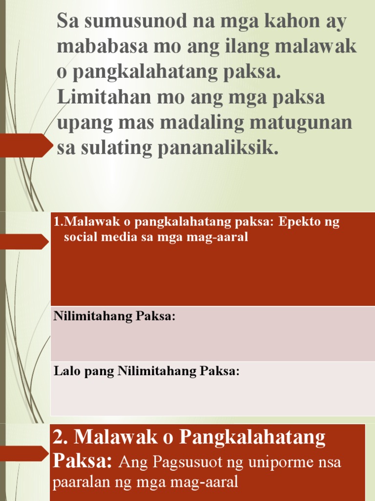 Actibiti Sa Pagpili NG Paksa | PDF