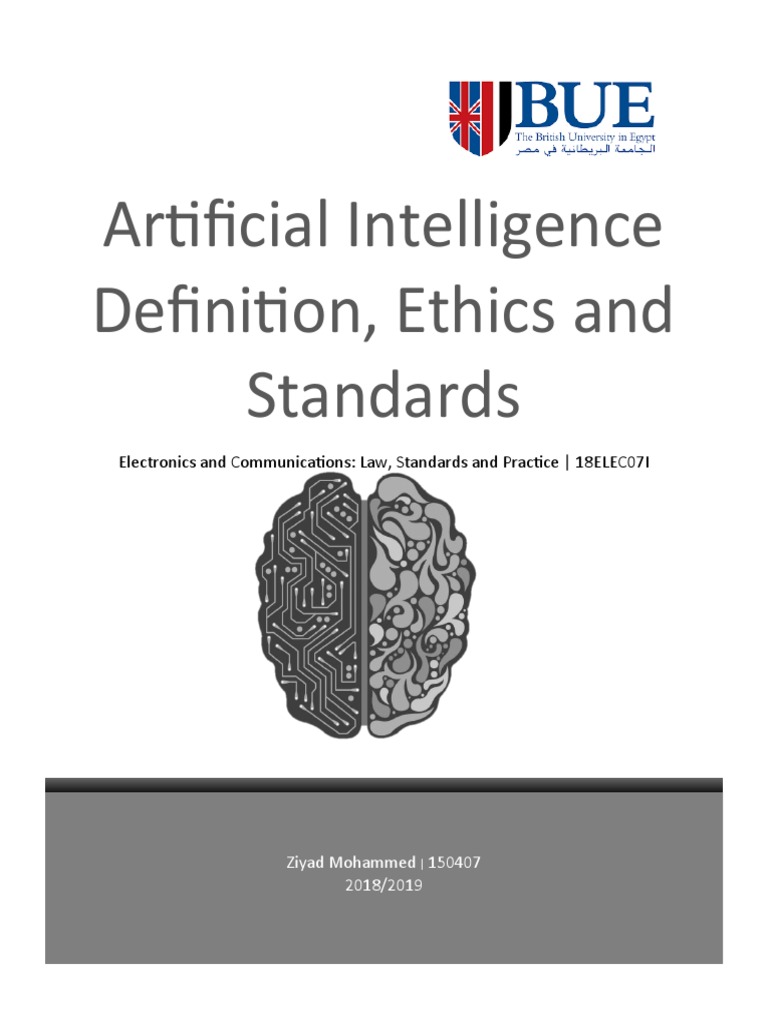 Artificial Intelligence Definition, Ethics and Standards | PDF ...