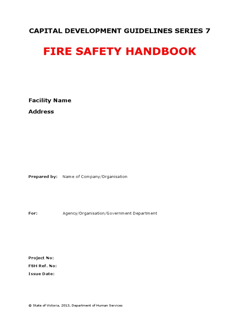 Fire Safety Handbook Template | PDF | Fire Safety | Safety