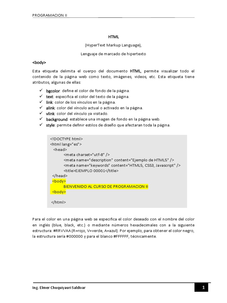 Body HTML | PDF | HTML | Red mundial