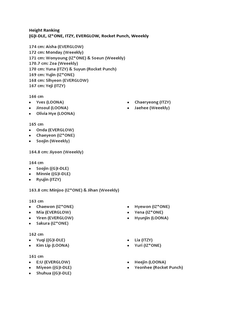 Height Ranking | PDF