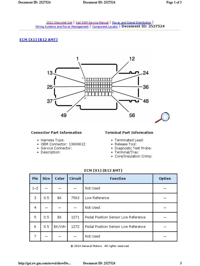 ECM (X1) (B12 AMT) : Power and Signal Distribution Wiring Systems and Power Management Component ...