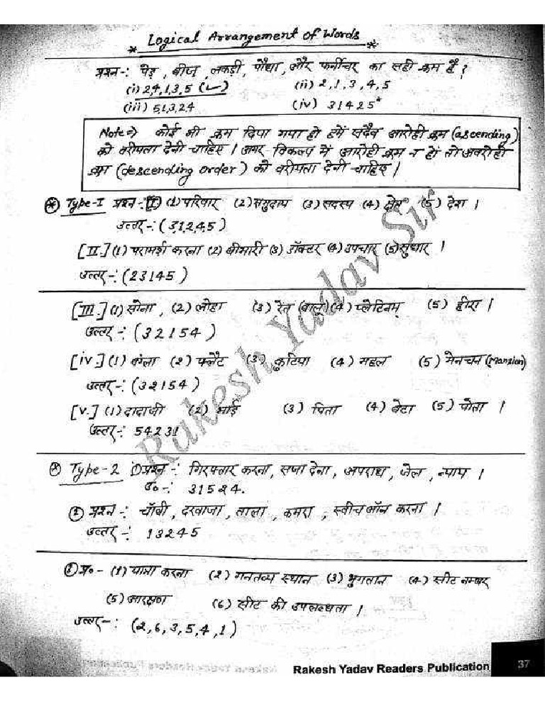 Logical Arrangement of Words | PDF