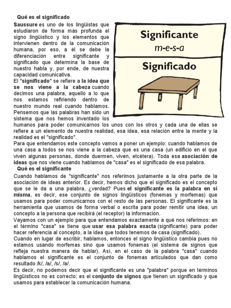 Qué Es El Significado y Significante | PDF