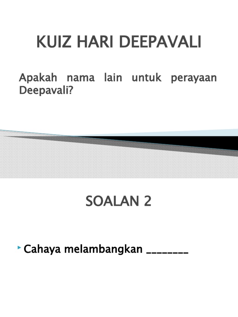 Kuiz Hari Deepavali | PDF