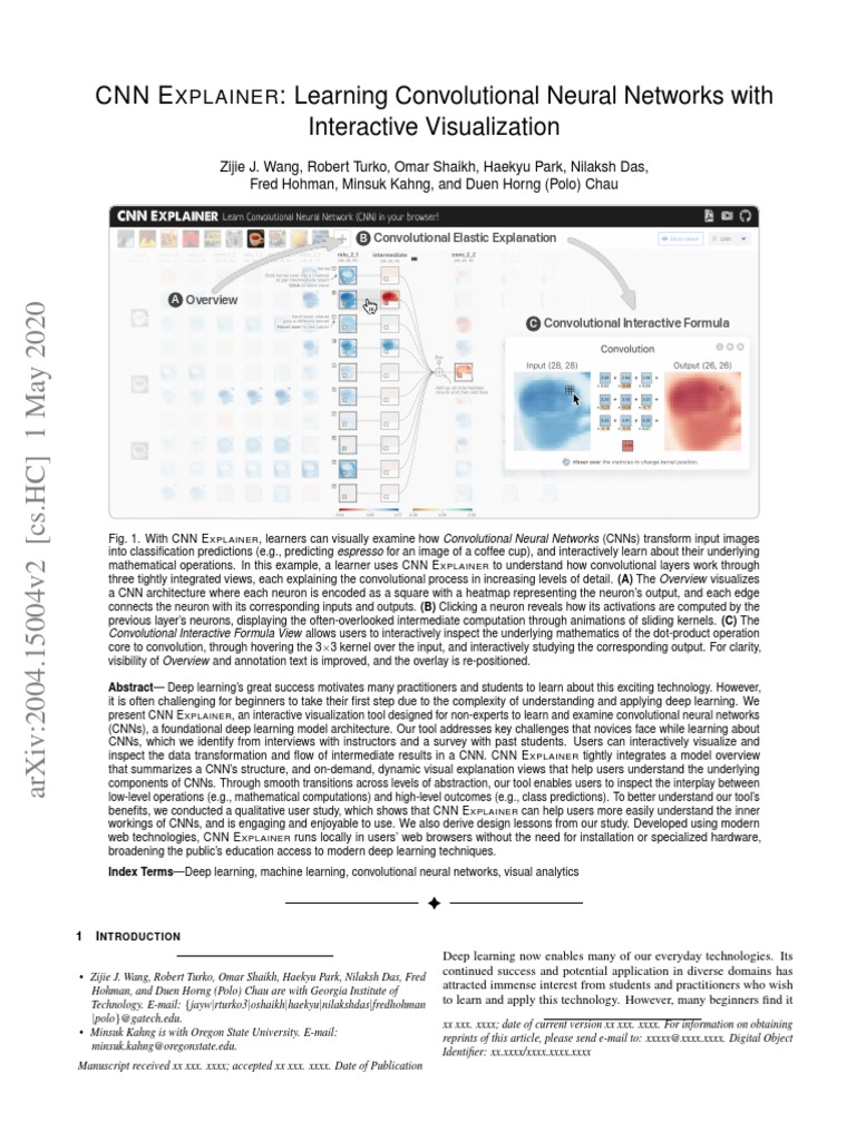 CNN E: Learning Convolutional Neural Networks With Interactive ...