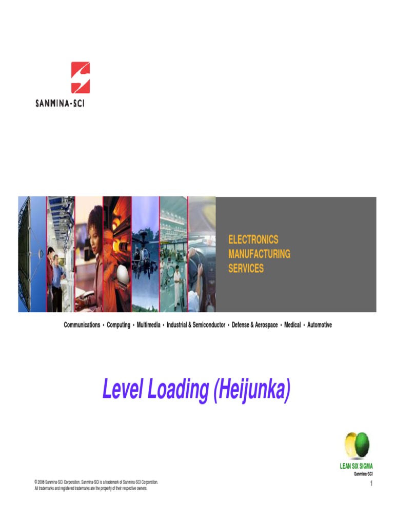 Level Loading (Heijunka) : Electronics Manufacturing Services | PDF | Six Sigma | Economic Sectors