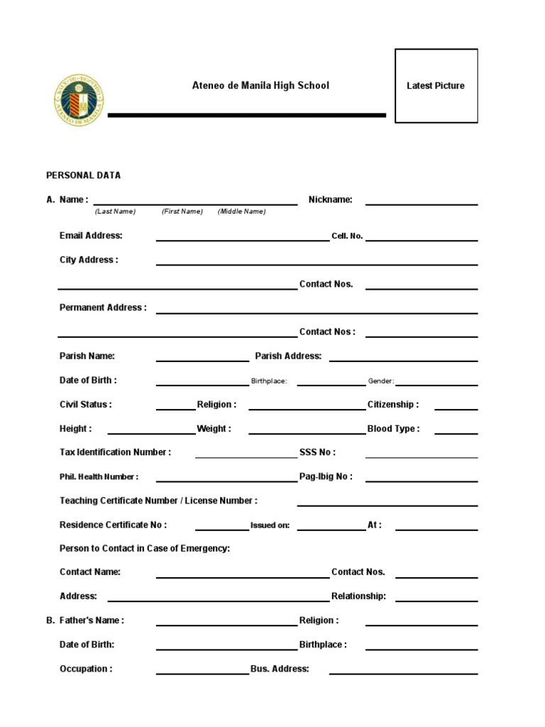 Datasheet For Teacher Applicant - Rev | PDF