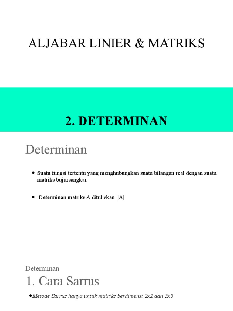 BAB 2 Determinan | PDF