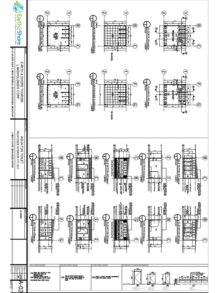 Floor Finish Legend: Wall Finish Legend: Schedule of Doors and Windows ...