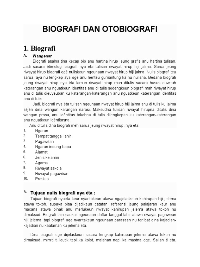 Biografi Dan Otobiografi 2 | PDF