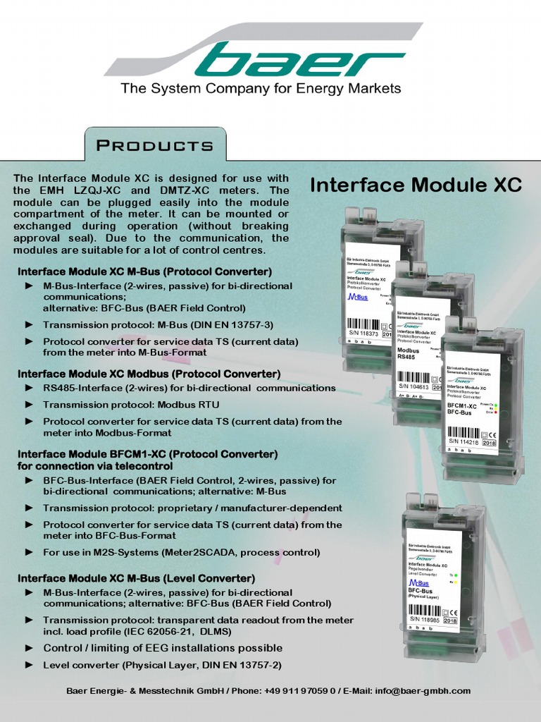 BAER-Interface Module XC-Flyer - en | PDF