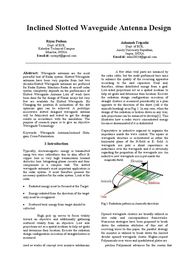New Slotted Waveguide Paper Ieee New | PDF | Waveguide | Antenna (Radio)