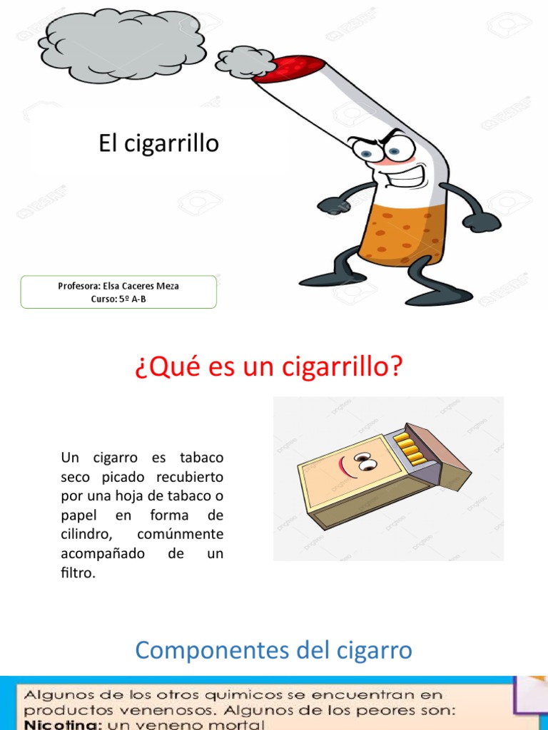Componentes y efectos del cigarrillo | PDF | Nicotina | Cigarrillo