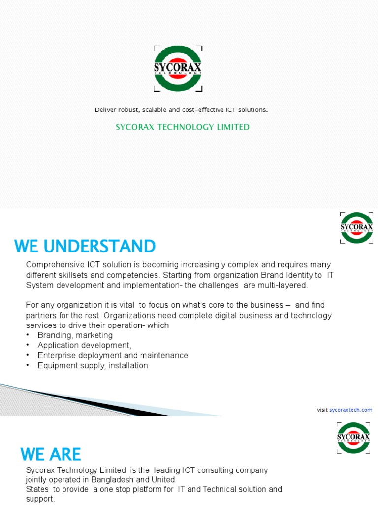 Sycorax Technology Limited: Deliver Robust, Scalable and Cost-Effective ...