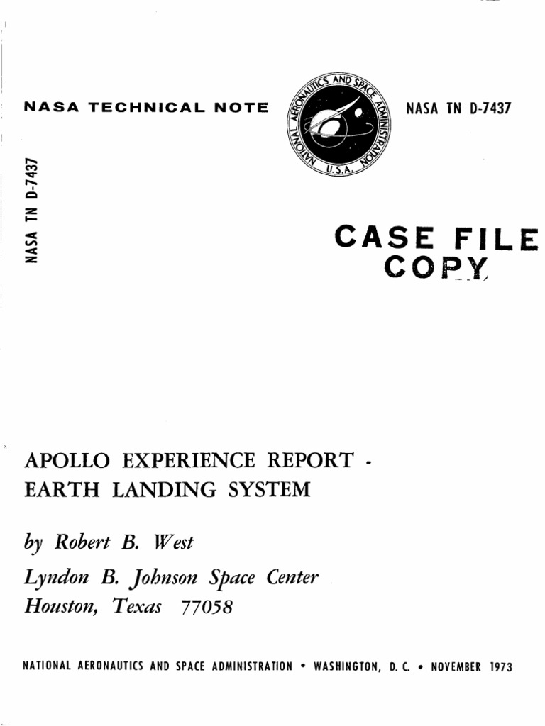 Apollo Experience Report Earth Landing System | PDF | Parachute | Nasa