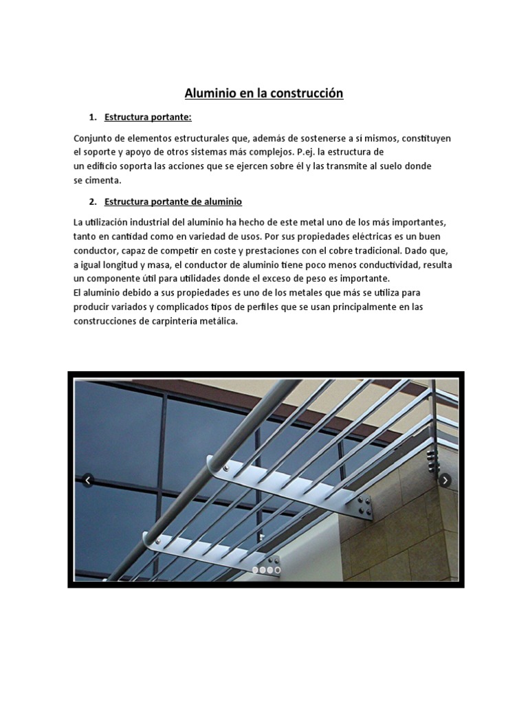 Aluminio en La Construcción | PDF | Aluminio | Rieles