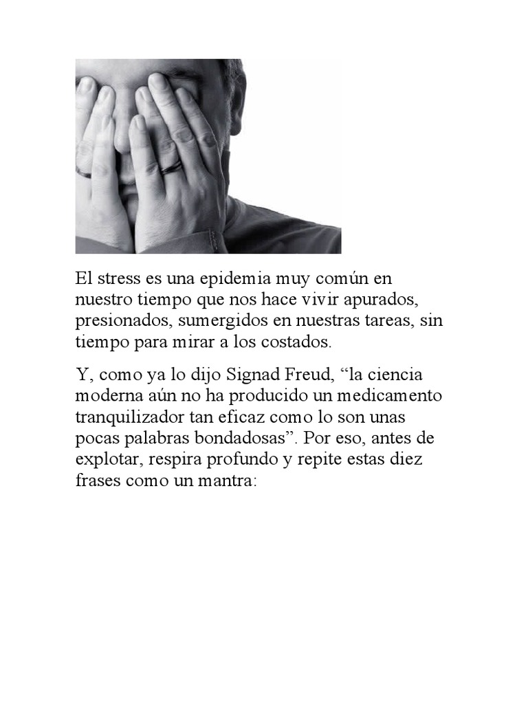 Frases motivadoras contra el estrés | PDF