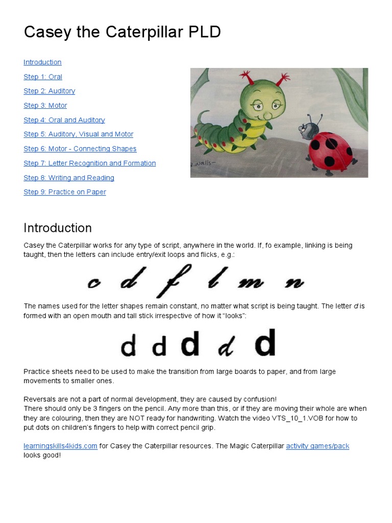 Casey The Caterpillar 1 | PDF | Butterfly | Cognition