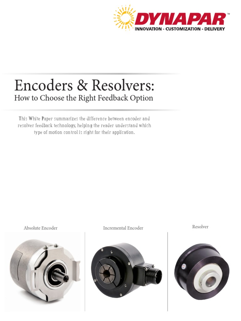Encoders and Resolvers PDF | Download Free PDF | Electronics ...