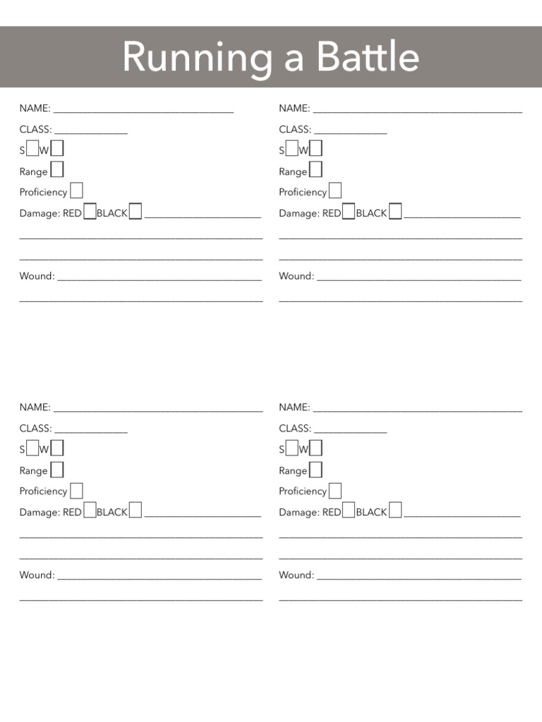 Unbound DM Battle Sheet | PDF