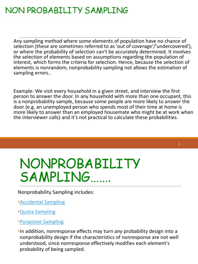 Non Probability Sampling